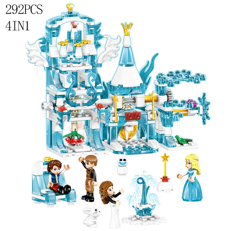 FrozenBlocks Friends For Girl House Princess Castle Ice Castles Dragon ...