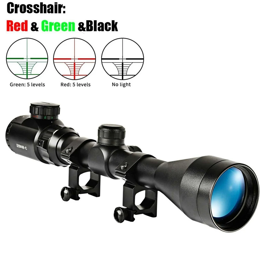 3-9x40EG Optic Hunting Riflescope with Red/Green Illuminated for Air ...