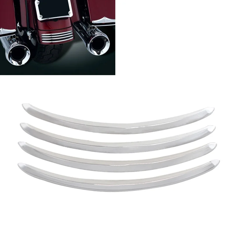 Moto Chrome Smooth Rear Fender Accent Trims For Harley 2006-2017 ...