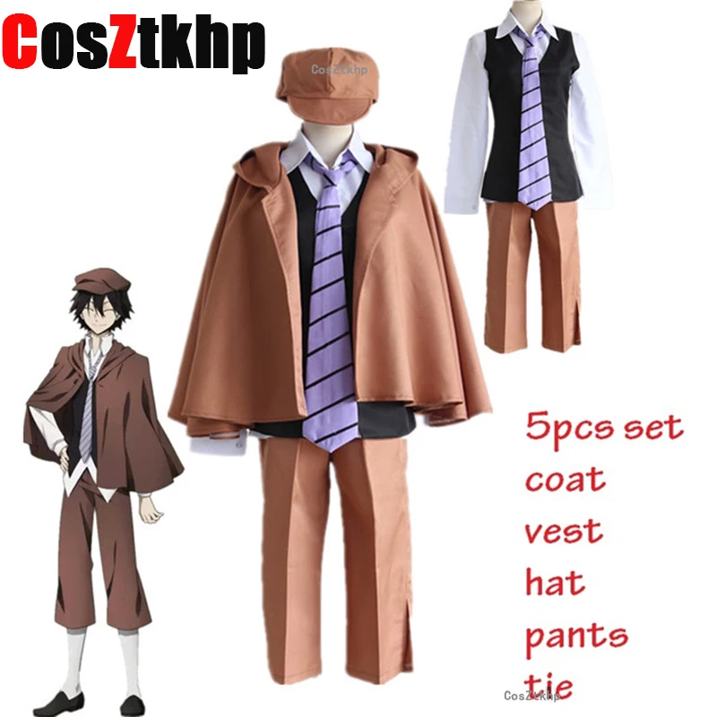 2022 All Set Anime Bungo Stray Dogs Ranpo Edogawa Cosplay Costume Short ...