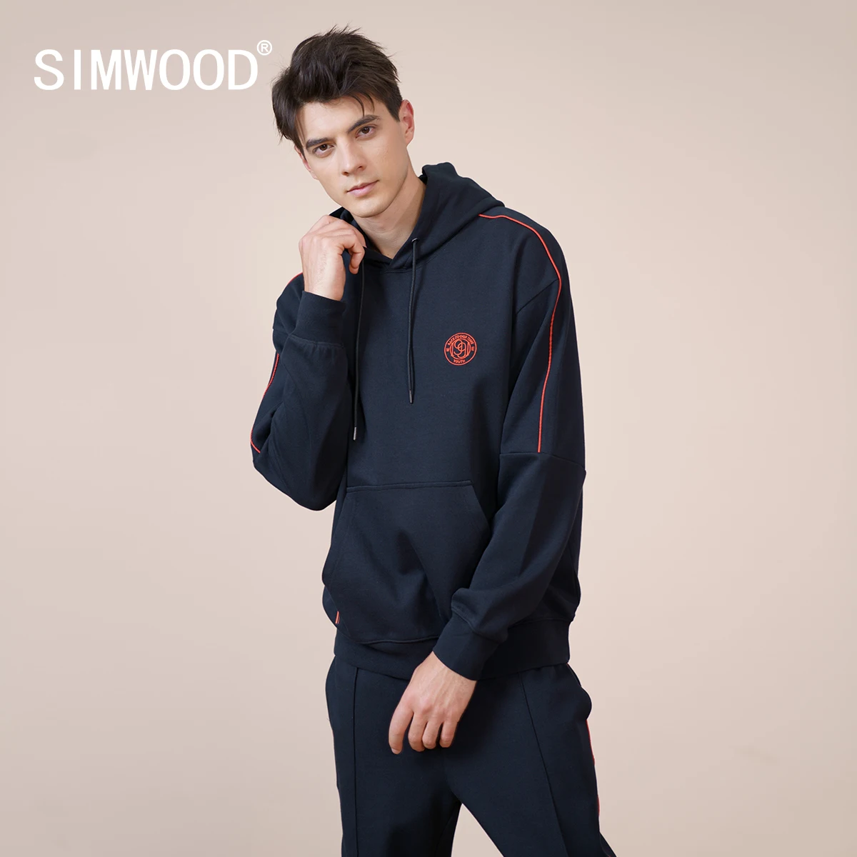 SIMWOOD 2022 Autumn New Jersey Sweatshirt Men Logo Embroidery Casual ...