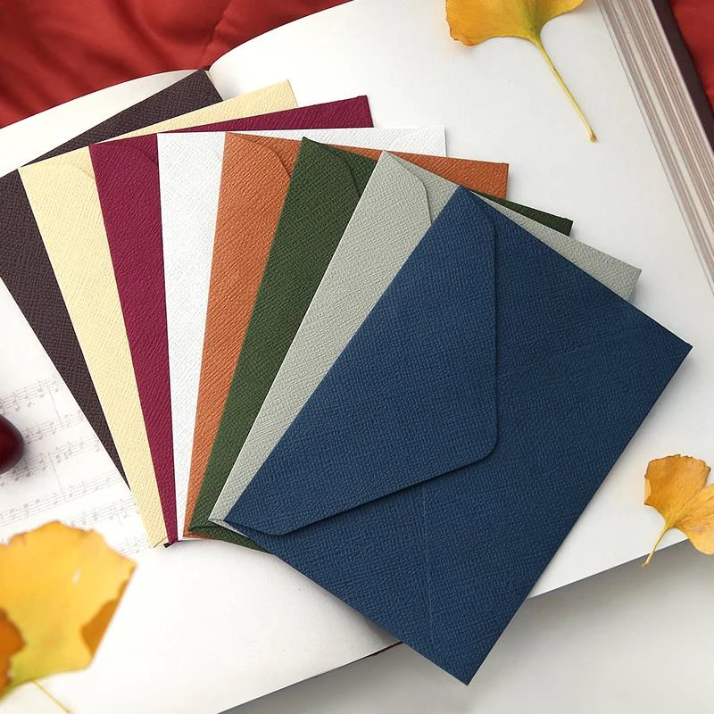 New 20pcs/pack C6 Retro Hemp Texture Western Envelopes For Wedding ...