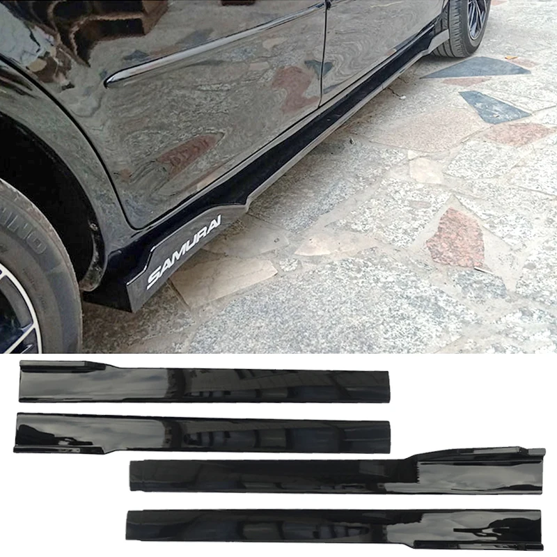 Car Side Skirt Universal Carbon Surface Body Kit Bumper Lower Sill Side ...