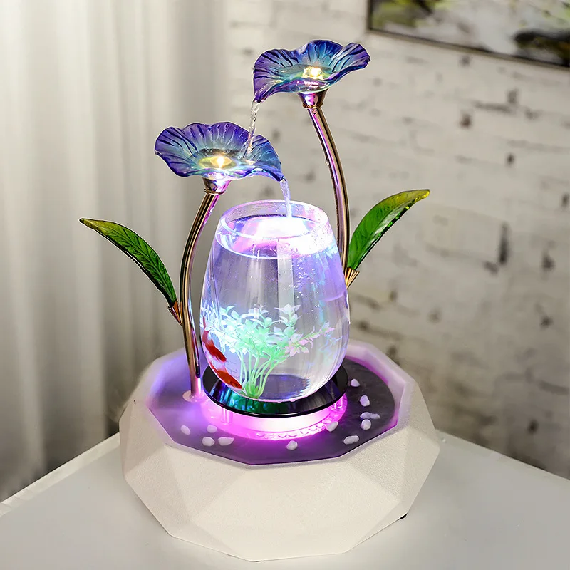 Flowing-Water-Ornaments-Fish-Tank-Living-Room-TV-Cabinet-Home ...