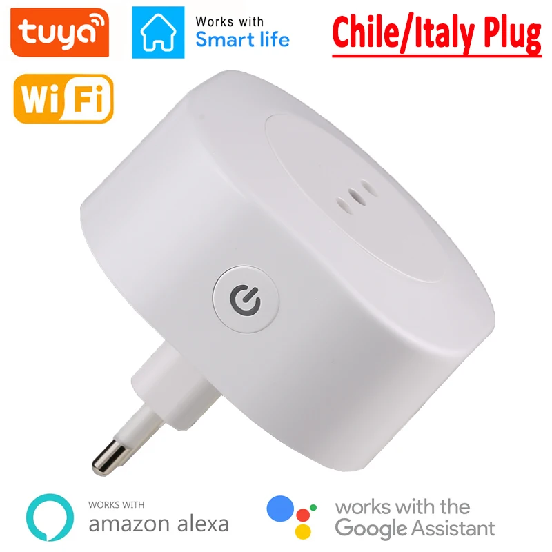 16A Chile Italy Smart Wifi Power Plug Smart Wifi Wireless Socket Outlet ...