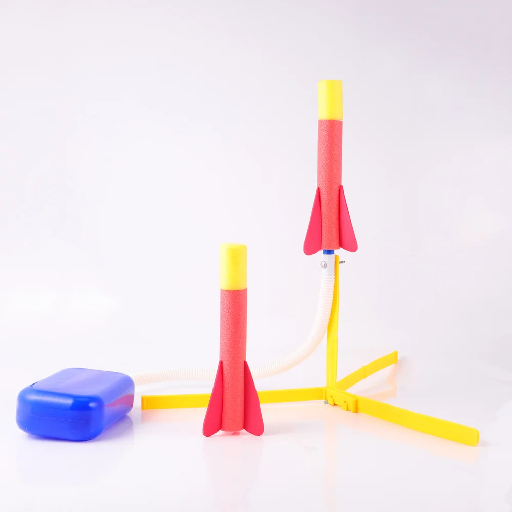 Children Pneumatic Rocket Launcher Toy Soft EVA Pump Toys Creative ...