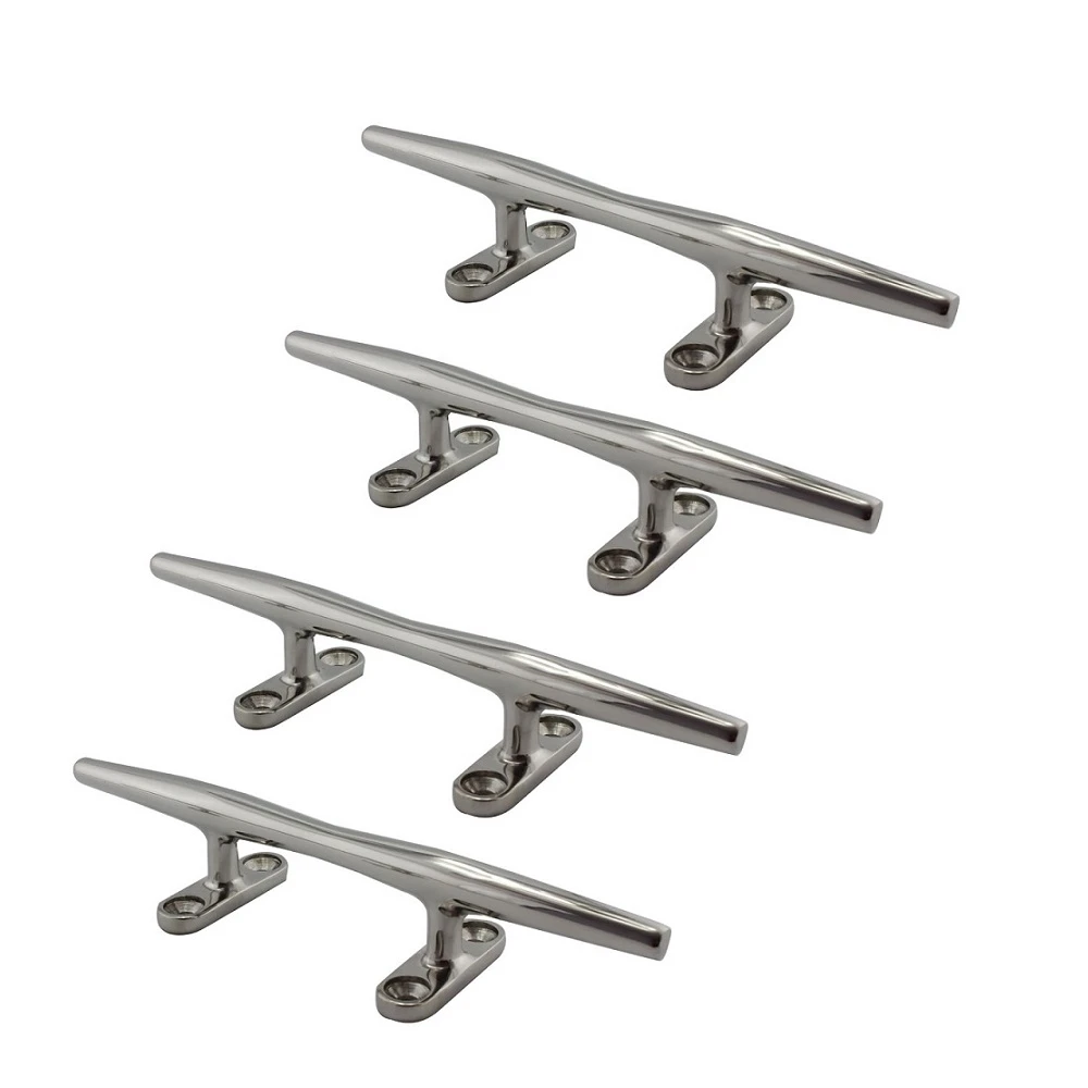 4pcs Aisi 316 Stainless Steel Boat Deck Hollow Open Base Cleat Flush ...