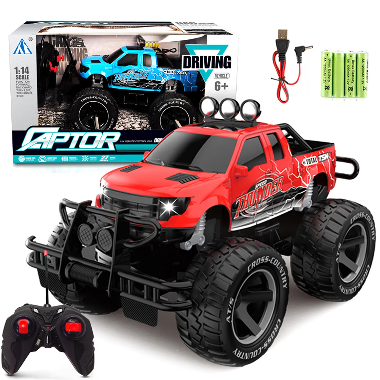 Rc Carro De Controle Remoto Carro Rc Auto 1/14 15km/h 2wd Terra Fora De ...