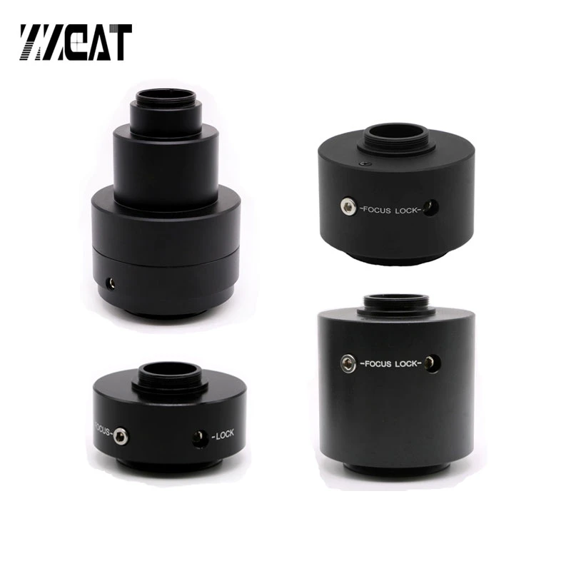 0.35x 0.5x 1x Focusable Microscope C Mount Adapter Trinocular ...