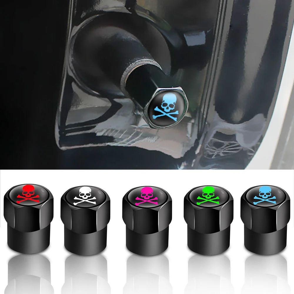 Bouchons de Valve de pneu de voiture avec Logo tête de mort-majeur ...