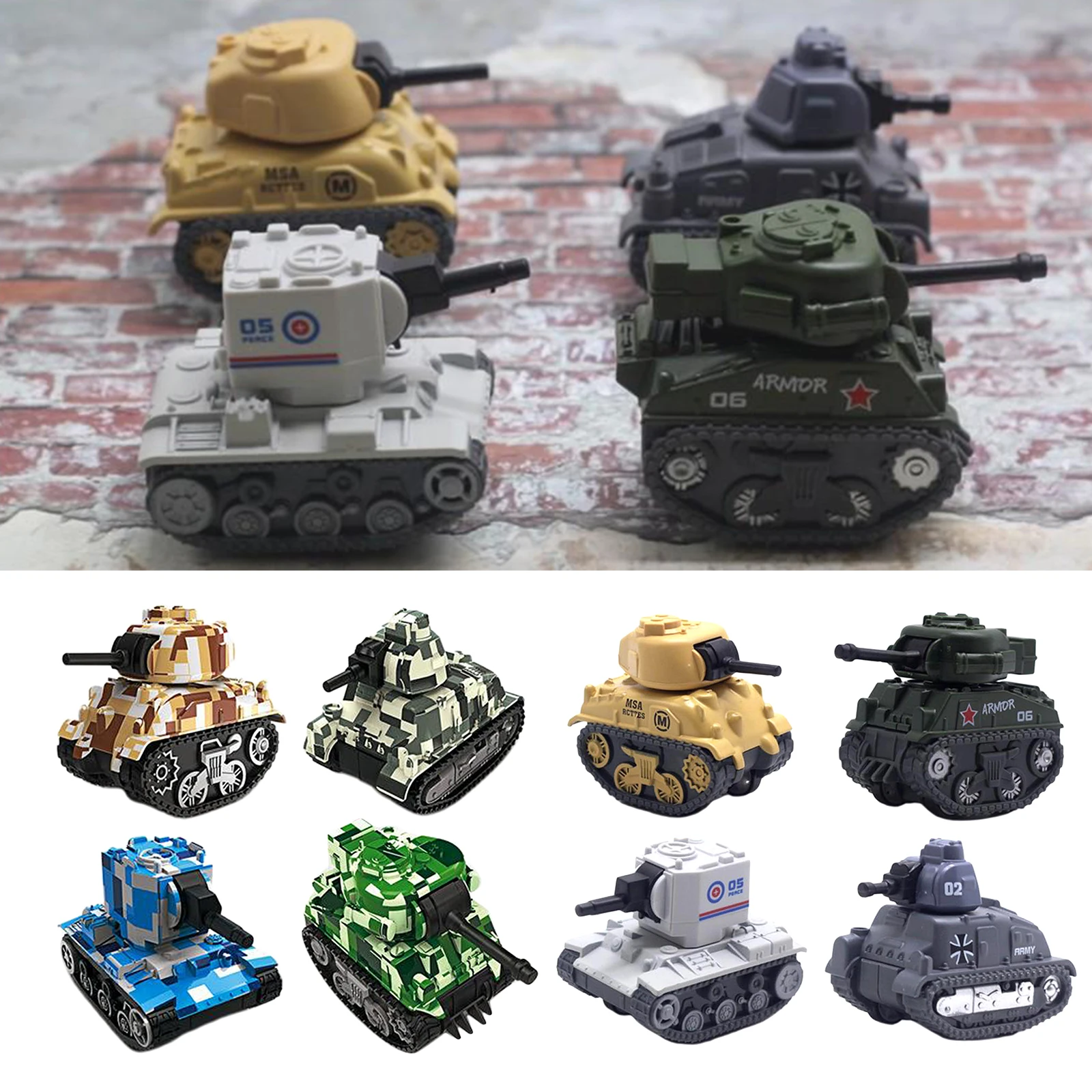 4-pack-Simulation-Tank-Toys-Kids-Educational-Toy-for-Commemorate ...
