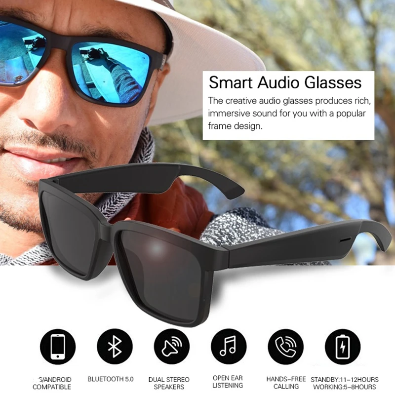 Polarized Bluetooth Smart Glasses Audio Sunglasses W/ Speaker Voice Control | atelier-yuwa.ciao.jp