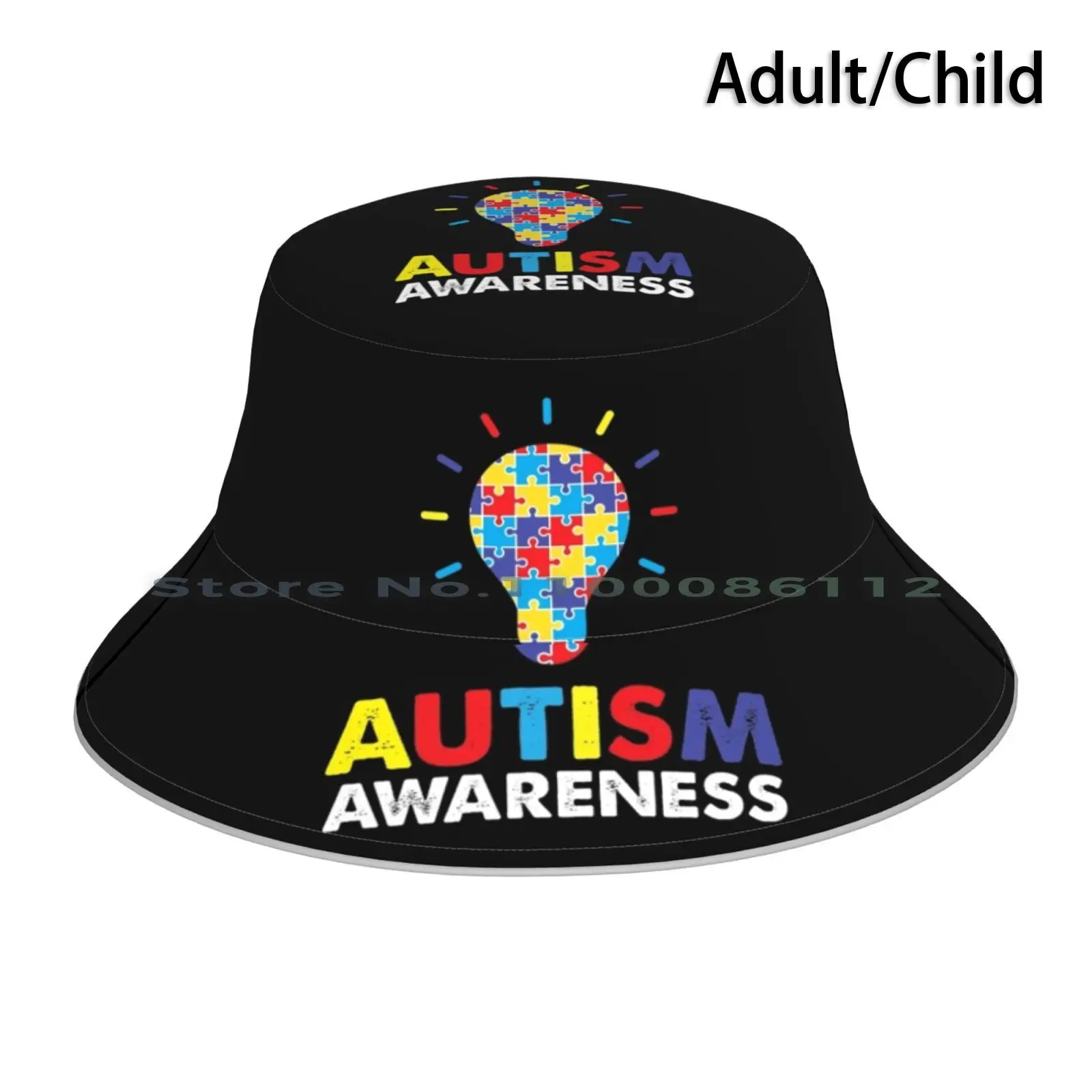 Autism-Awareness-Bucket-Hat-Sun-Cap-Autistic-Autism-Spectrum-Disorder ...