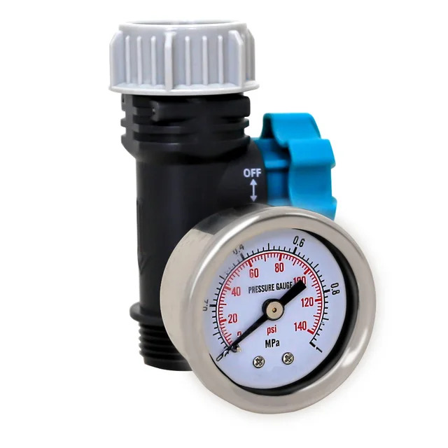1MPa(140psi/10bar) 3/4’’ Water Pressure Gauge Ball Valve Flow Control ...