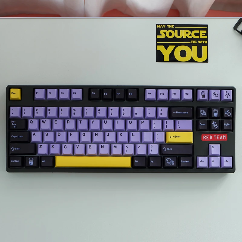 1 Set GMK Taro Keycaps PBT Dye Sublimation Keycap Cherry Profile Key ...