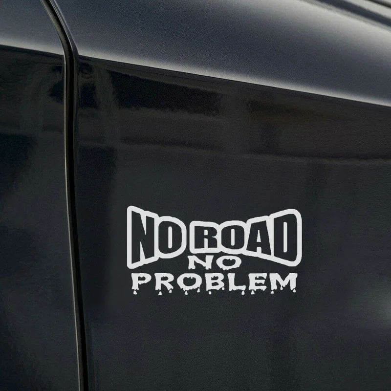 Funny " No Road No Problem " Pet Car Sticker Van Truck 4x4 Off Road ...