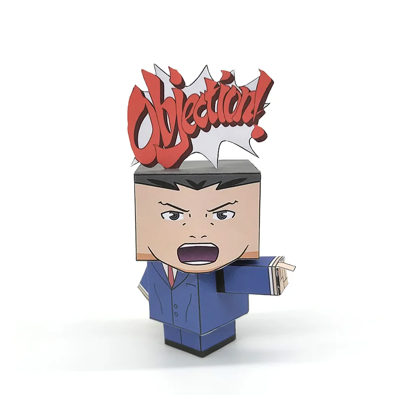 No-glue Gyakuten Saiban Phoenix Wright Cute Mini 3D Paper Model ...