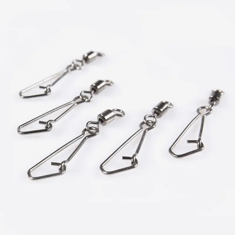 50PCS-Fishhooks-Fishing-Tackle-Swivels-Snap-Connector-Fishing-Bait-Holder-With-Hooked-Snap ...