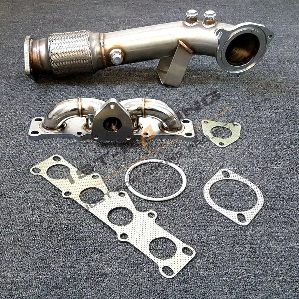 Turbo Exhaust Manifold +3" Catless Downpipe For Ford Fiesta St180 1.6 ...