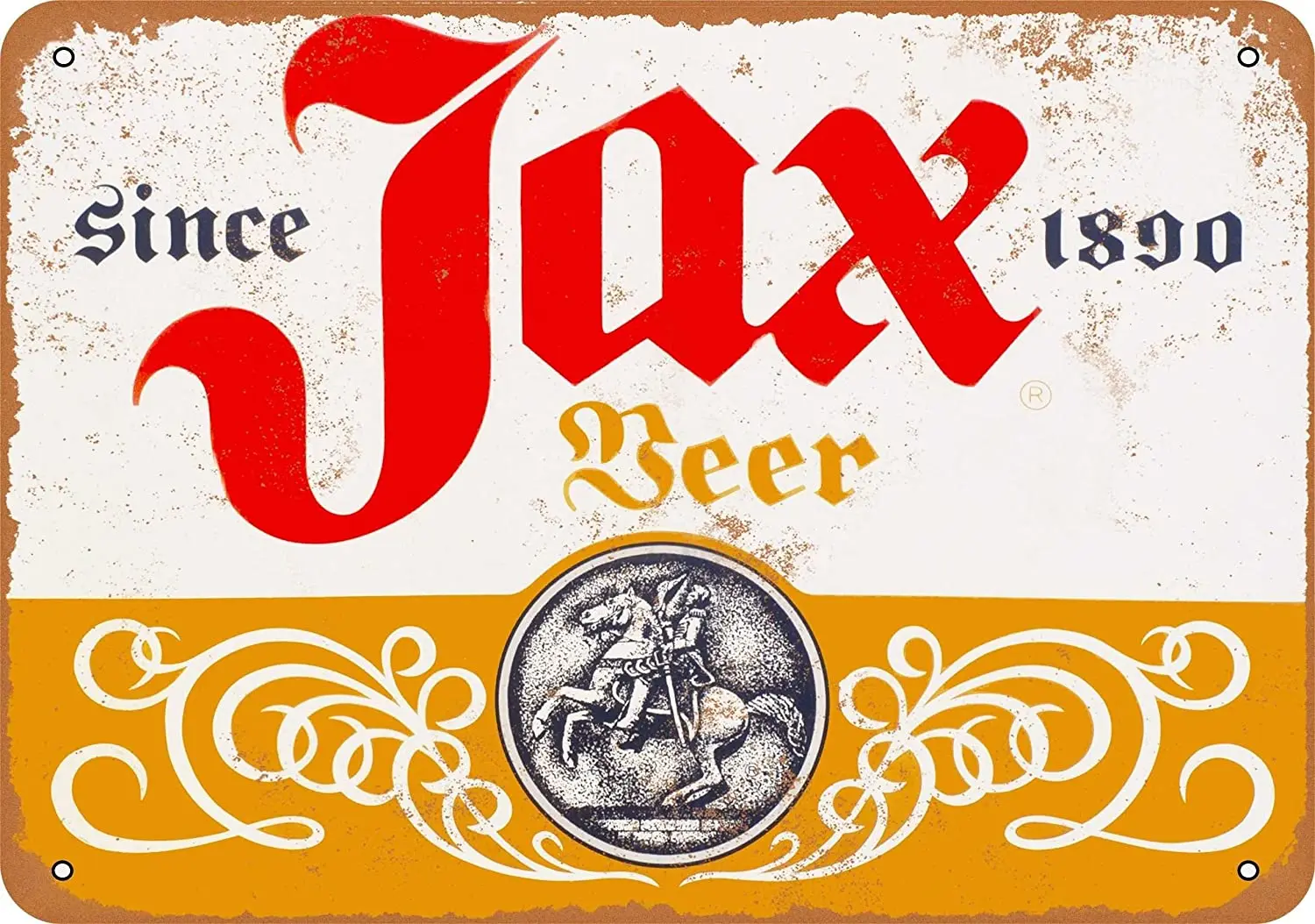 WallColor 8*12 Metal Sign Jax Beer Vintage Look 2|Plaques & Signs ...