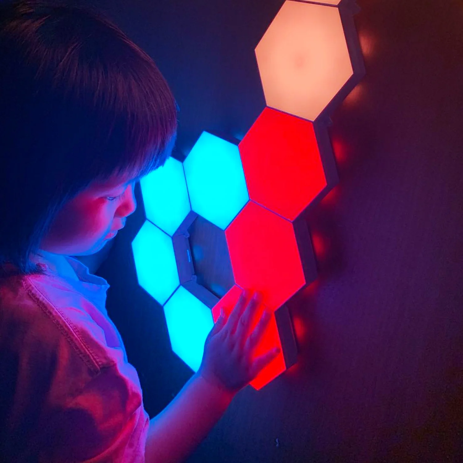 Splicing Modular Geometry Night Light Hexagonal Led Lamps Wall Panels ...