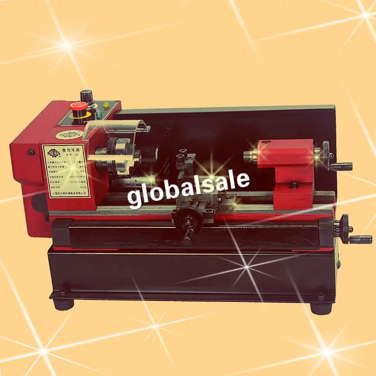 Minitorno de metal en miniatura C0, máquina de torno de enseñanza, C0 125 220V, 150W, envío ...