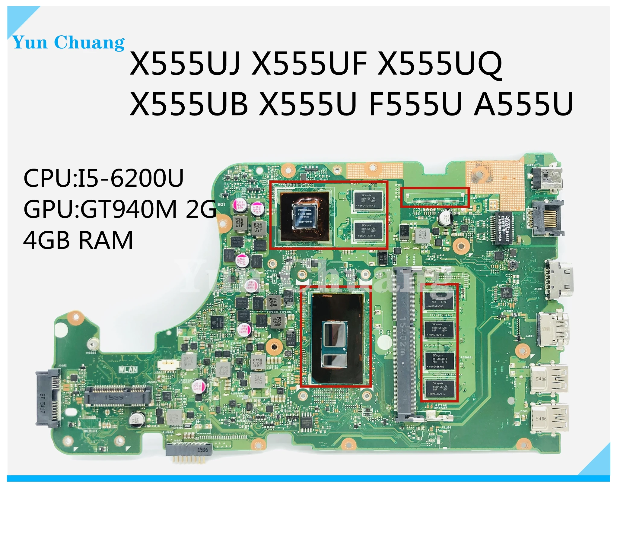 X555UJ-motherboard-For-Asus-X555UJ-X555UF-X555UQ-X555UB-F555U-A555U ...