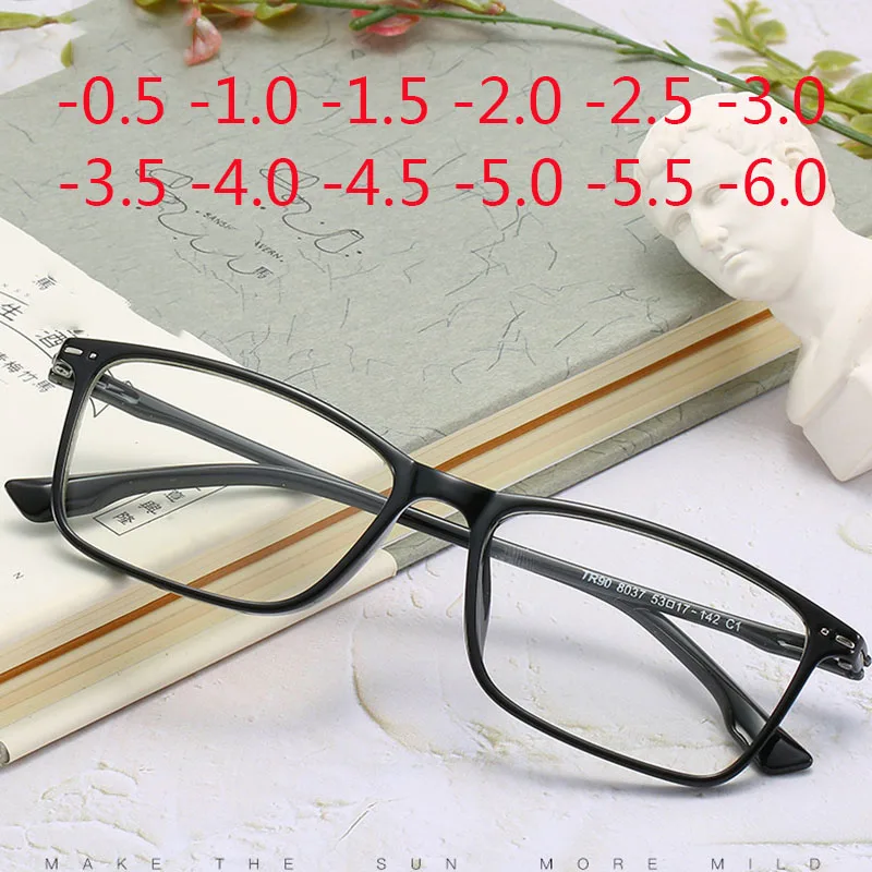 Square Prescription Men Eyeglasses Vintage Optical Women Myopia Glasses ...
