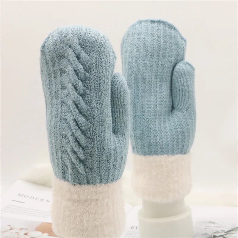 2021-new-fashion-knitted-twisted-flower-mittens-winter-women-s-wool ...