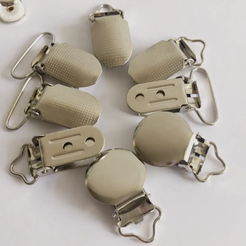 Metal-Suspender-Pacifier-Clips-Holders-Round-Dot-Hole-Face-Clasp ...