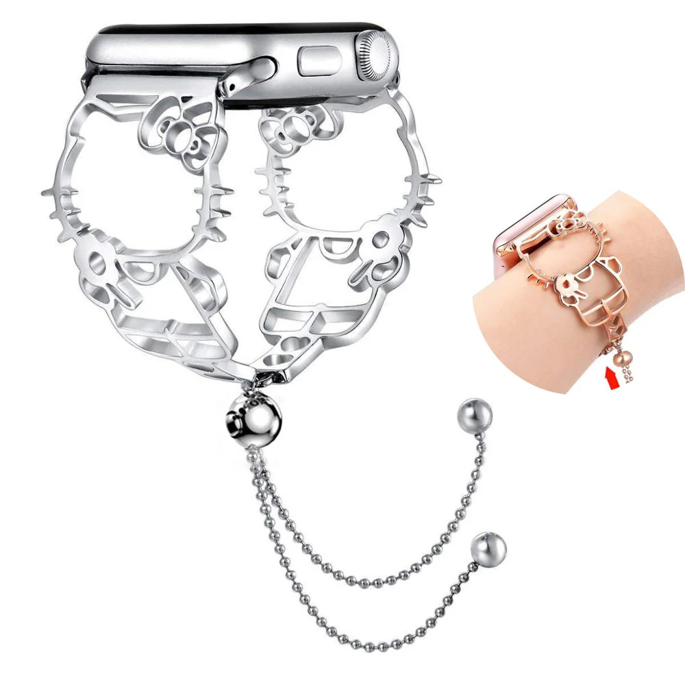 Cartoon-Strap-for-Apple-Watch-40mm-44mm-45mm-42MM-Bands-steel-Watchband ...