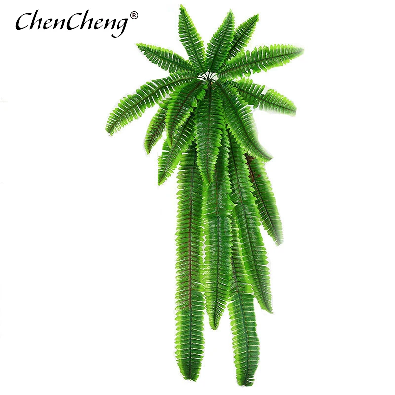 CHENCHENG Simulation Boston Fern Leaf Wall Hanging Artificial Plant ...