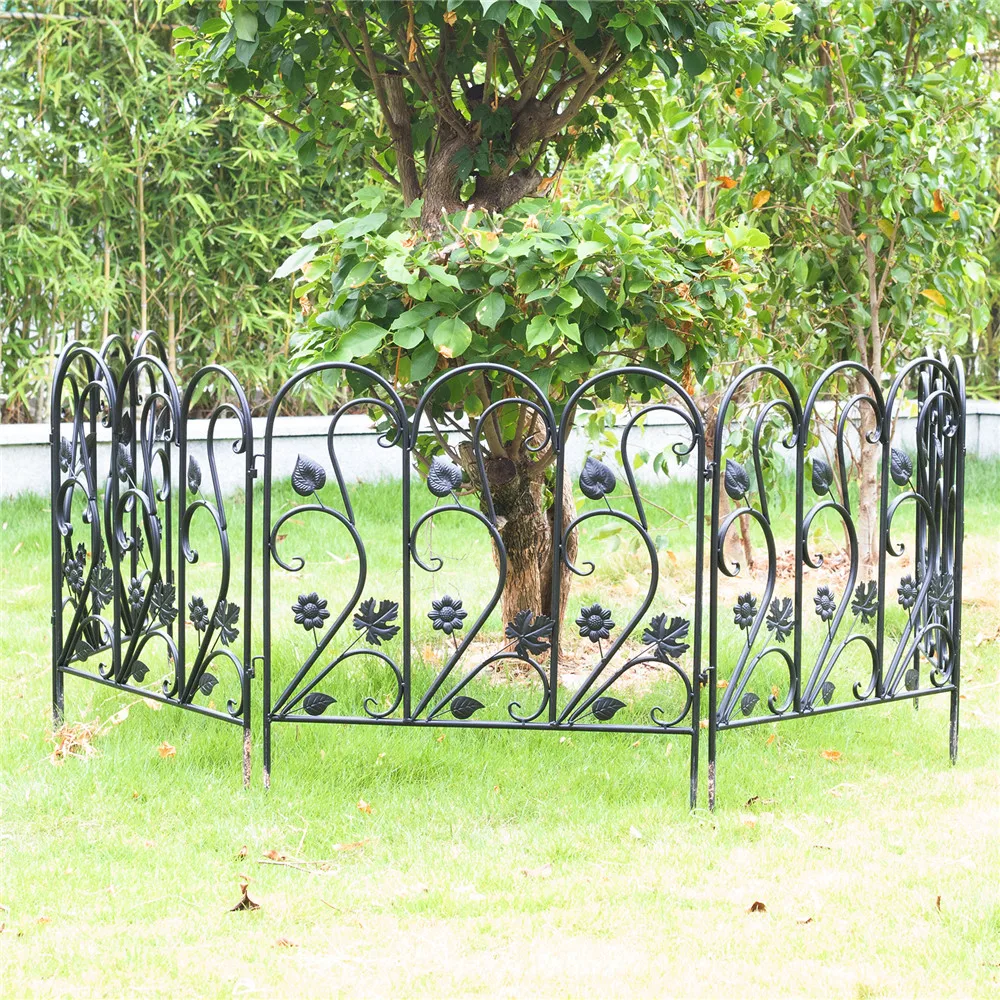 5pcs Decorative Garden Fence Outdoor Rustproof Landscape Border Folding ...