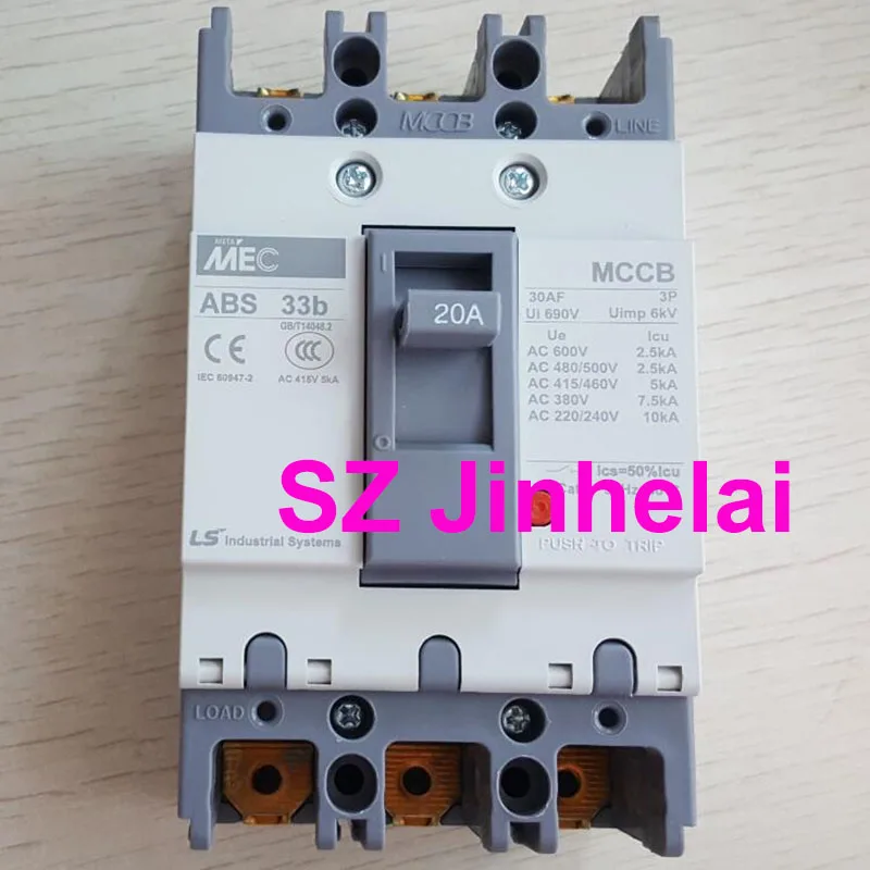 Ls Abs33b Authentic Original Abs 33b Molded Case Circuit Breaker Abs-33b Air Switch 3p 6a/10a ...