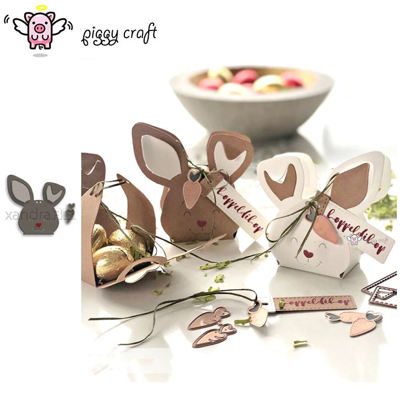 Piggy Craft Metal Cutting Dies Cut Die Mold Rabbit Bunny Gift Box ...