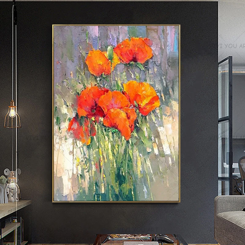 Orange Poppies Paintings