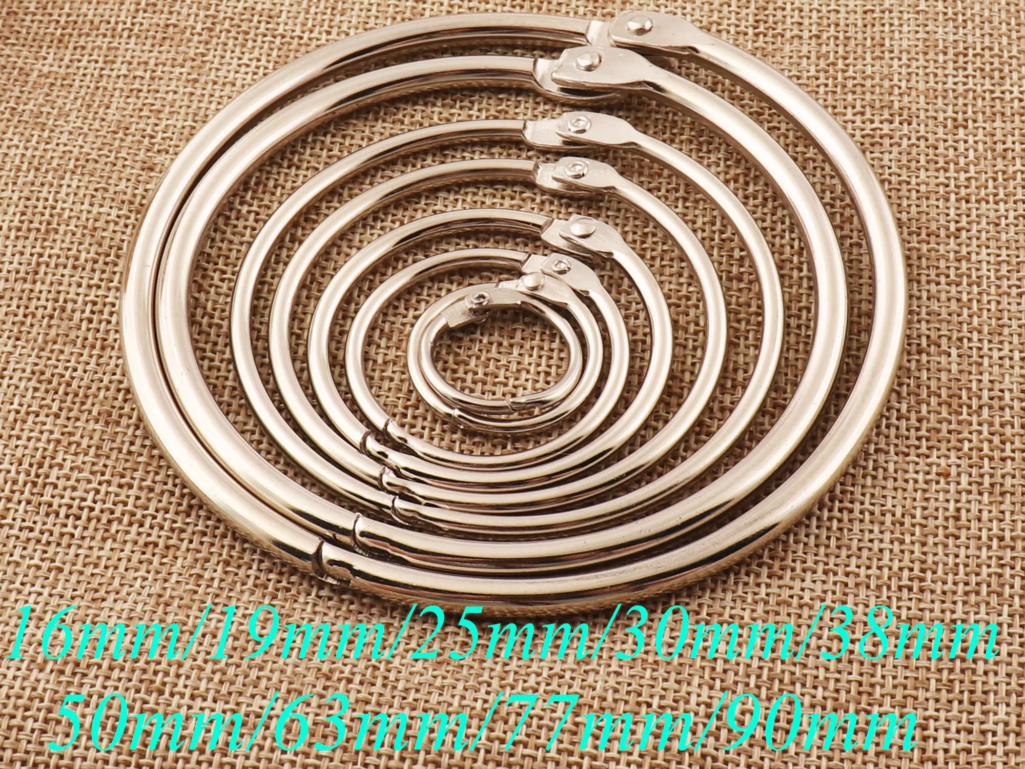 Metal Silver Hinges Sleepers Hoops Loose Leaf Book Binder Hinge Snap O ...