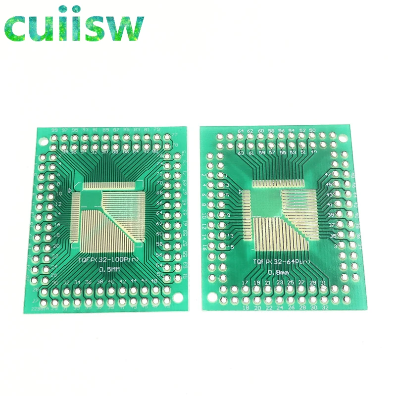 10PCS-QFP-FQFP-LQFP-TQFP-32-TQFP44-TQFP64-TQFP80-TQFP100-to-DIP-0-5MM-0 ...