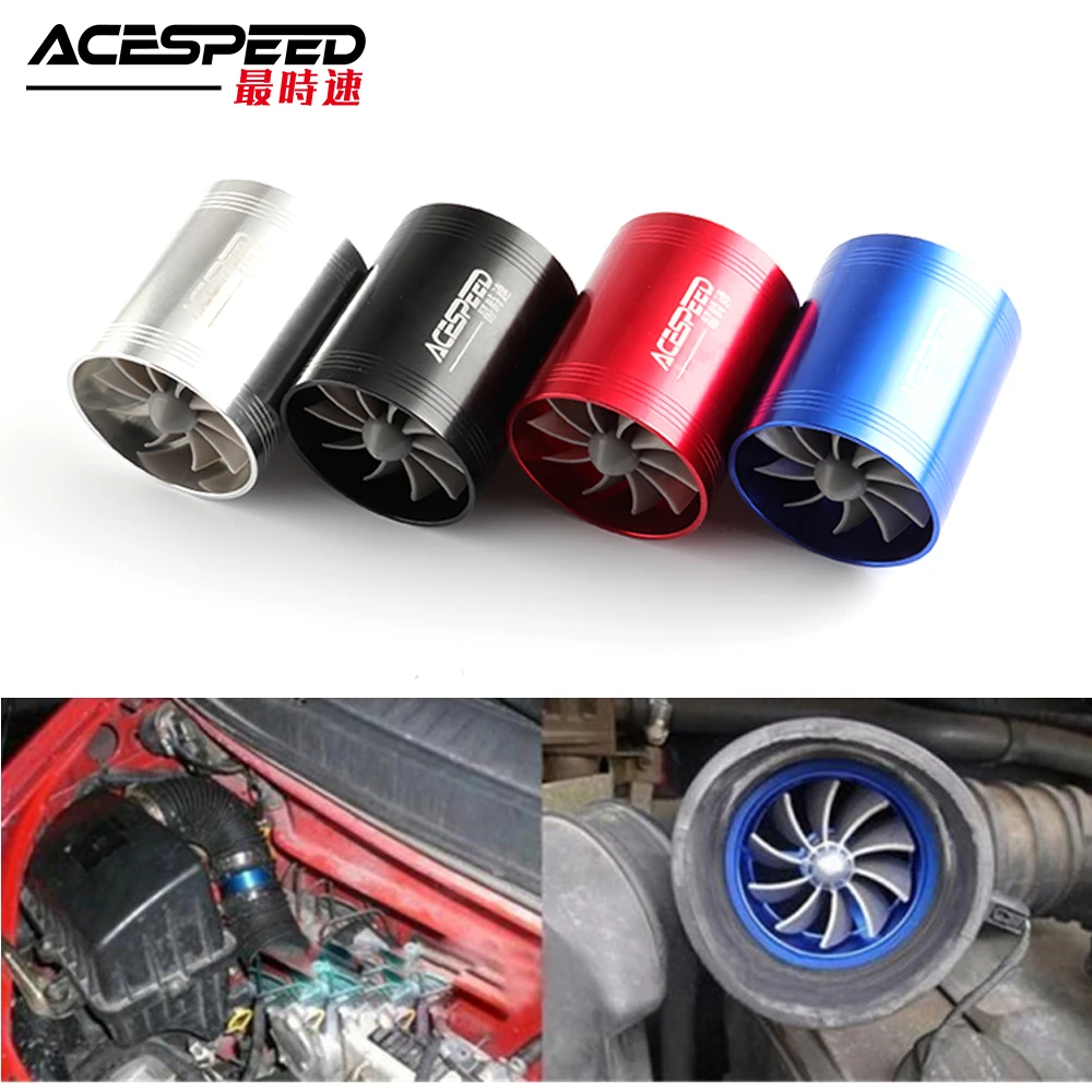 Car Turbine Supercharger Turbo Charger Double Air Filter Intake Fan ...