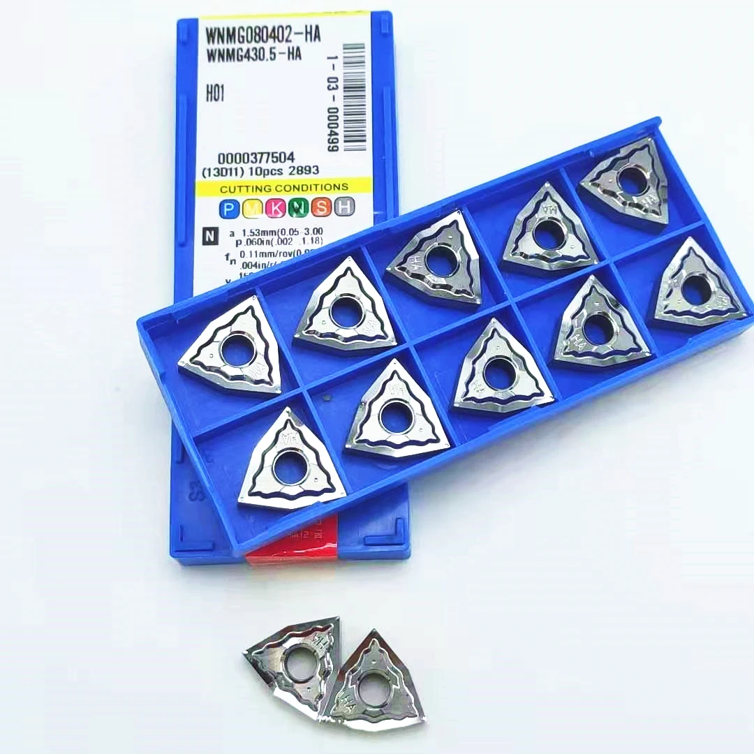 10PCS WNMG080402 HA H01 알루미늄 구리 가공 인서트 선반 도구 CNC 터닝 Insertt WNMG 080402 ...