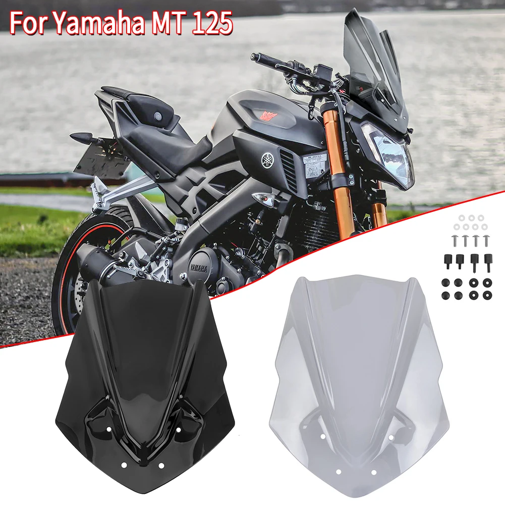 MT 125 Parabrisas motosiklet cam rüzgar deflektör Yamaha MT 125 MT125 ...