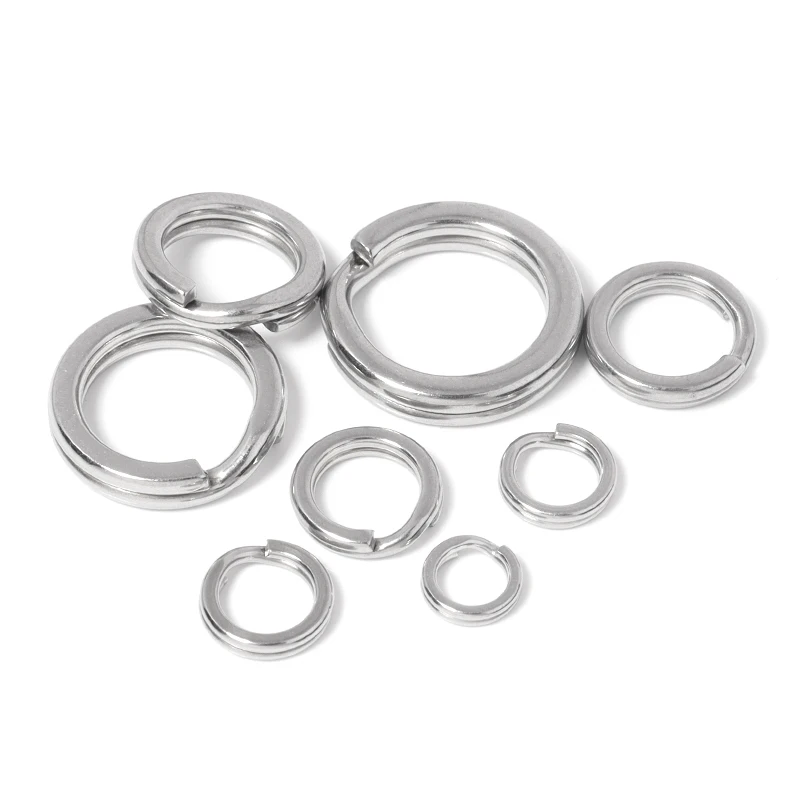 10-20pcs-Lot-Stainless-Steel-Key-Rings-Multi-size-Round-Flat-Split-Ring ...