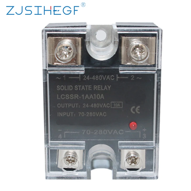 Relé de estado sólido monofásico SSR 10AA, Control de CA a CA 3 32VDC, 24 280VDC|Relés| - AliExpress