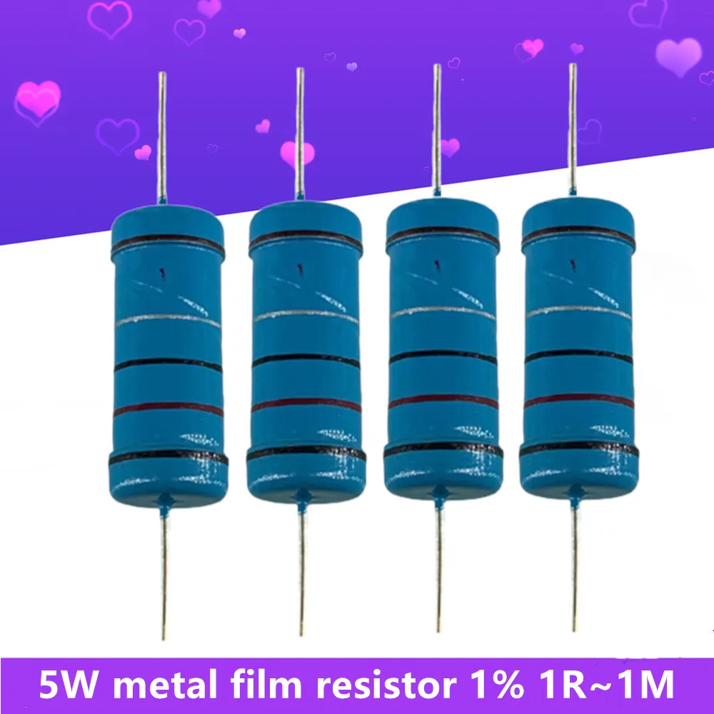 20Pcs-lots-Metal-Film-Resistor-5W-1-Electronic-Resistors-Assorted-Kit ...