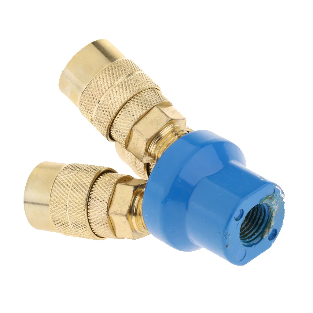 Heavy Duty Three Way Air Hose Quick Coupler Connector Manifold Fittings ...
