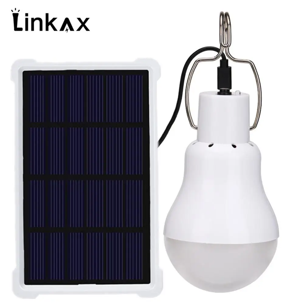 2019 New 15w 130lm Solar Lamp With Plastic Shelf Portable Led Bulb ...