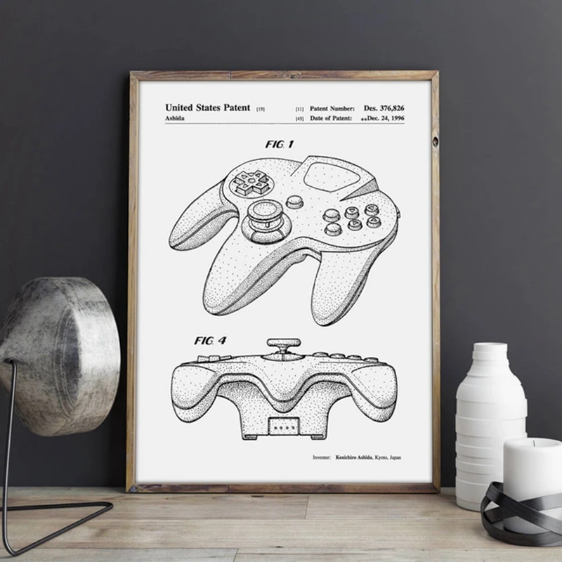 Nintendo 64 Controller Drawing