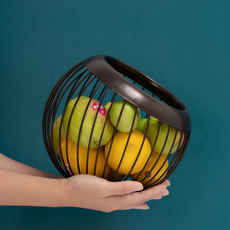 1 шт черная железная корзина для фруктов в скандинавском стиле домашний поднос для гостиной