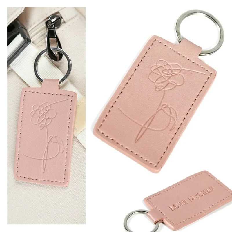 LLavero de cuero rosa, adornos de mochila, accesorio especial Simple y ...