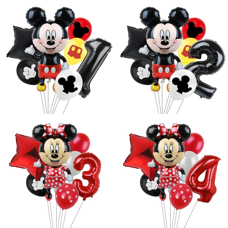 Mickey Minnie Mouse Foil Balloons Helium Latex | Mickey Mouse Birthday ...